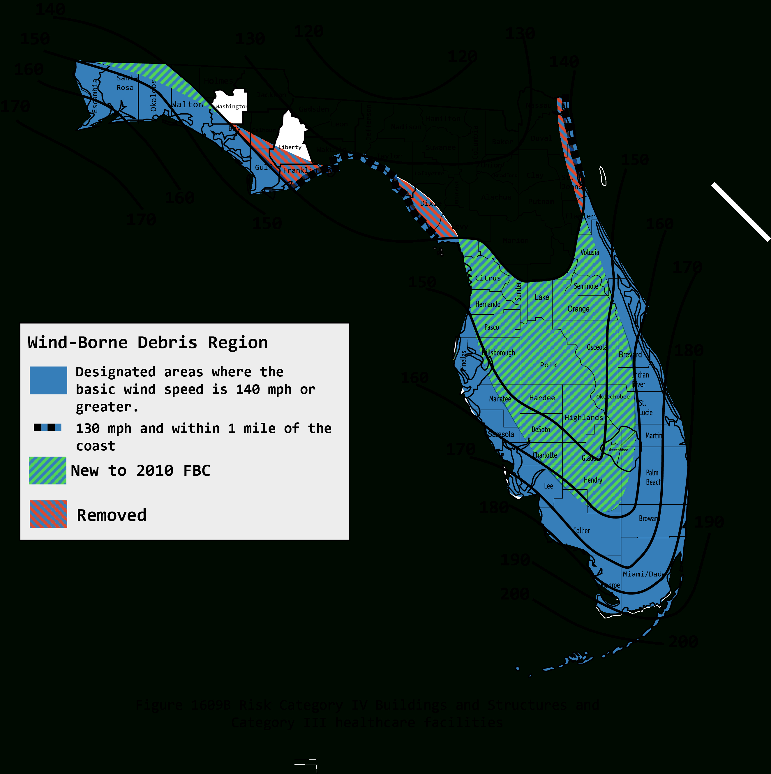 Florida Wind Zone Map 2017 Printable Maps Florida Wind Zone Map 2017 Printable Maps