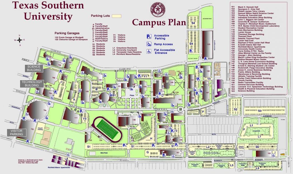 Texas Tech University Campus Map - Map