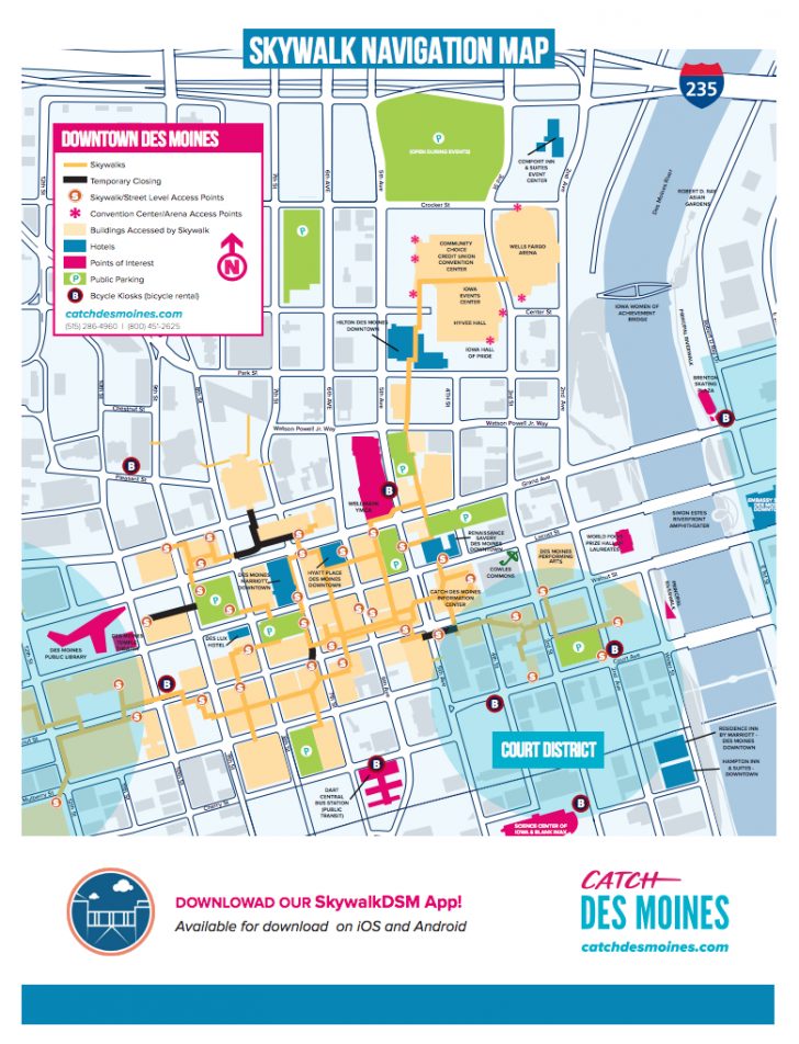 Des Moines Maps | Downtown Map, Trails Map & More - Printable Map Of ...