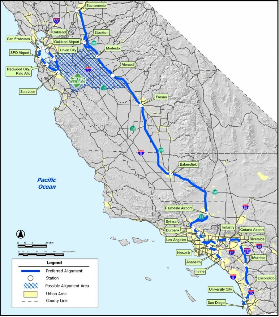 California High Speed Rail Map