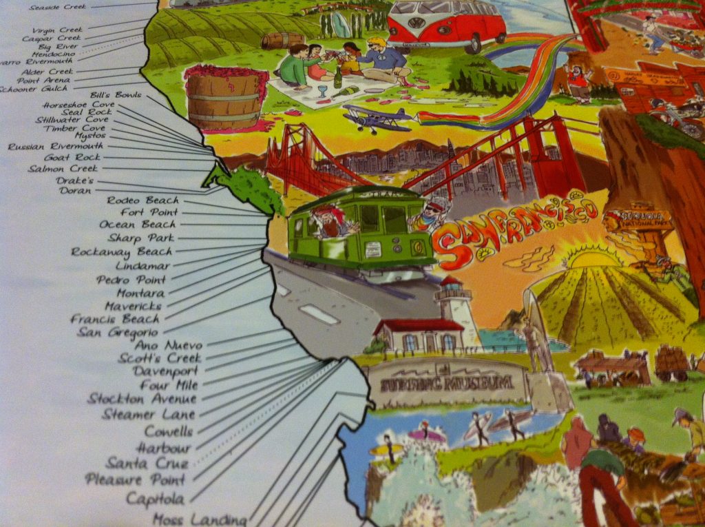 Surf Spot Map - California Surf Map | Printable Maps