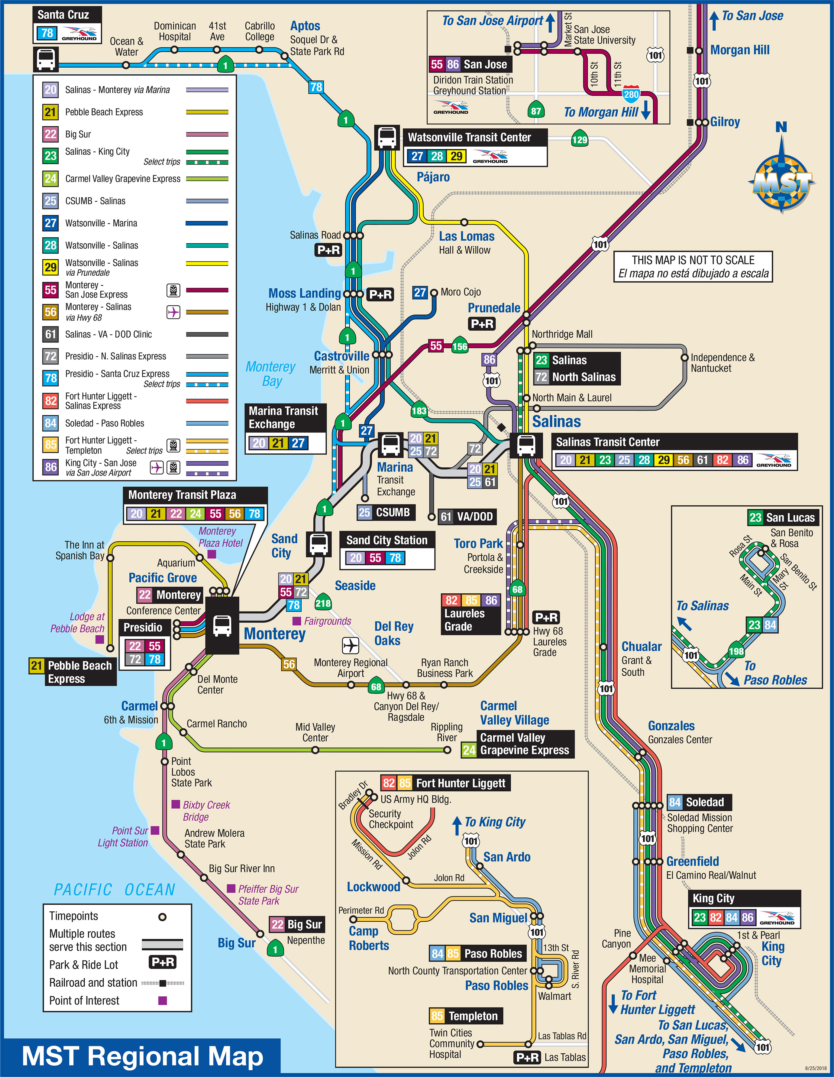 System Maps Monterey Salinas Transit Greyhound Route Map California System Maps Monterey Salinas Transit Greyhound Route Map California