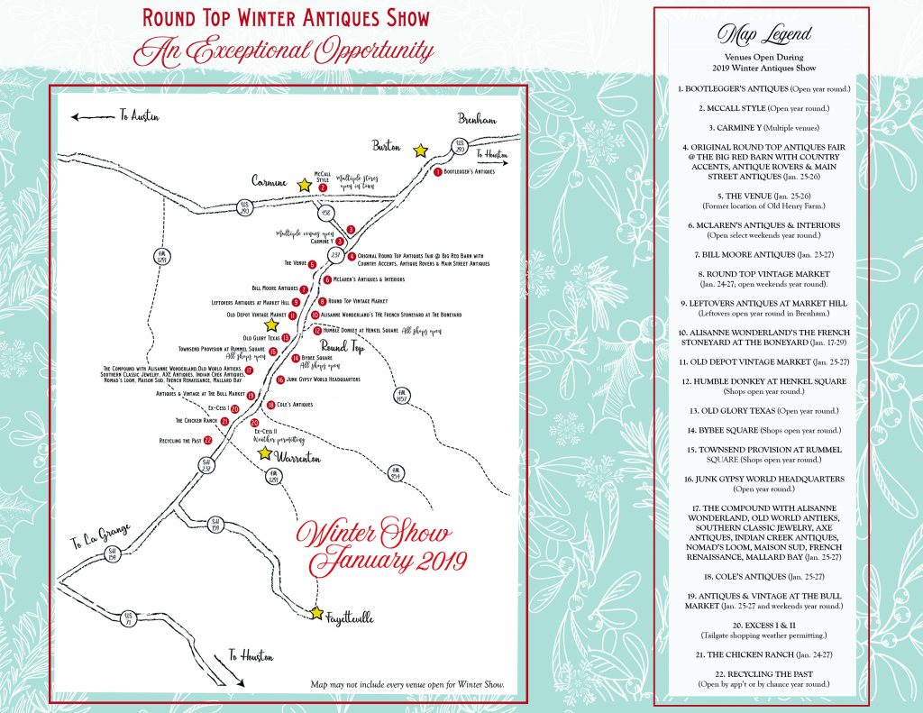 Things To Do In January - Round Top - Round Top Texas Map - Printable Maps